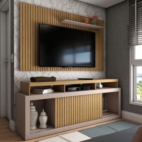 Rack com Painel para TV Até 65 Polegadas Columbia Ripado 2 Portas ...