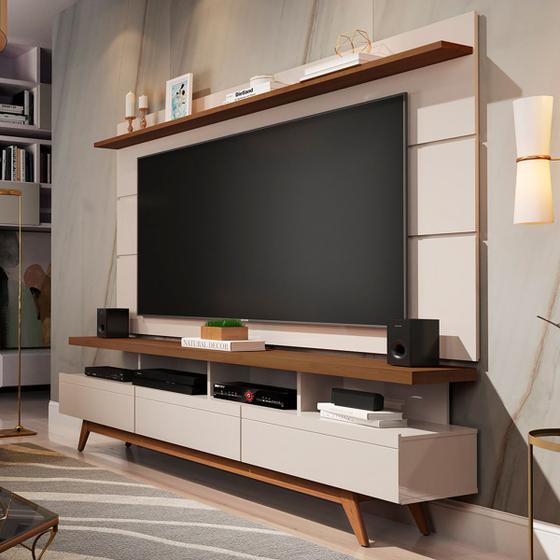 Rack com Painel para TV Até 70 Polegadas Vivare Wood 3 Gavetas Off ...