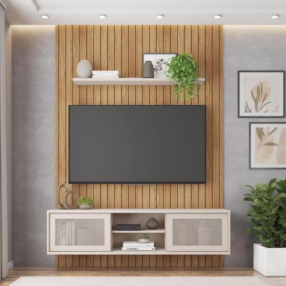 Rack com Painel para TV até 72 Polegadas 2 Portas Elegance Caemmun ...