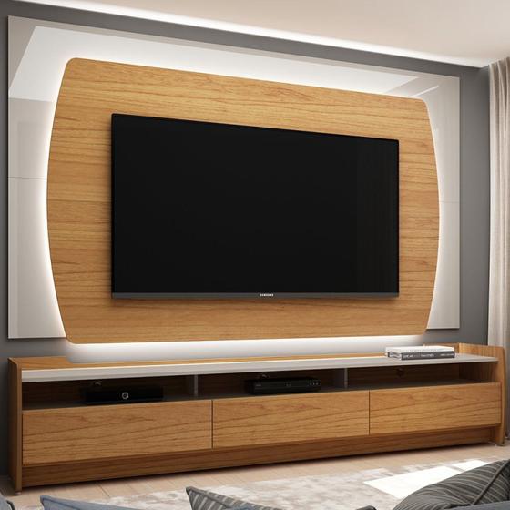 Rack com Painel para TV até 75 Polegadas com LED Sublime 220 Gelius Móveis - Rack com Painel ...