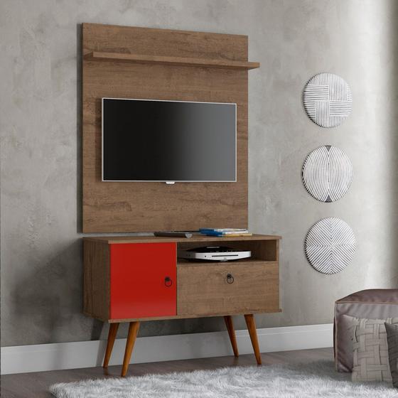 Rack com Painel para TV de 32 Polegadas Yan Demolição e Vermelho ...