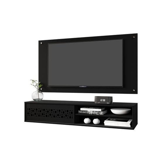 Rack com Painel Suspenso Minimalista Sorrento Para TV até 50 polegadas - 1,35x0,35m - Borsari ...