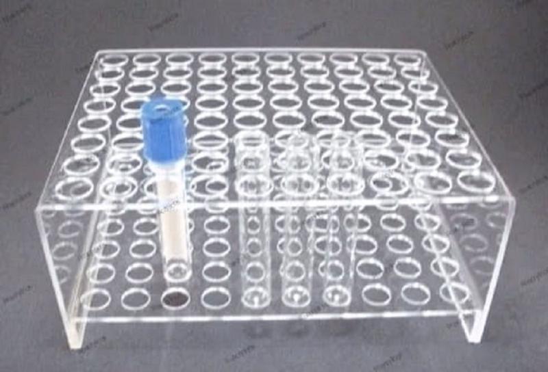 Rack de Laboratório Estante de Acrílico 80 Furos de 13mm - ROACRYLICOS ...