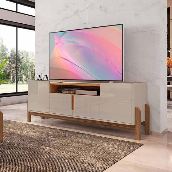 Rack De Sala 4 Portas Para TV De Até 60 Polegadas 160cm Off White Cedro ...