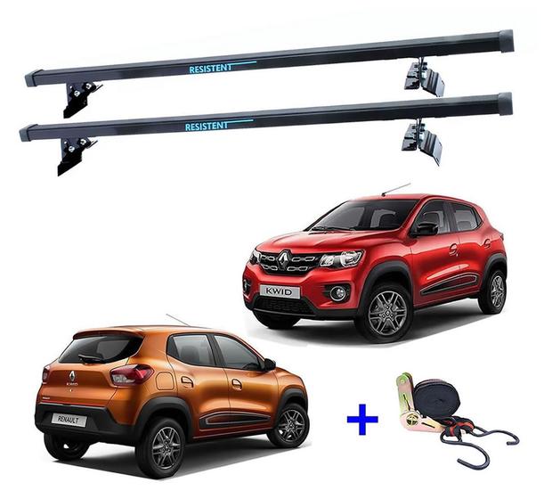 Rack De Teto Bagageiro Kwid 2017 Até 2022 + 1 Cinta Catraca - Rack De ...
