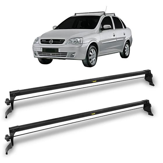 Rack de Teto Chevrolet Corsa Maxx 4p 2004 a 2012 em Aço Preto com ...