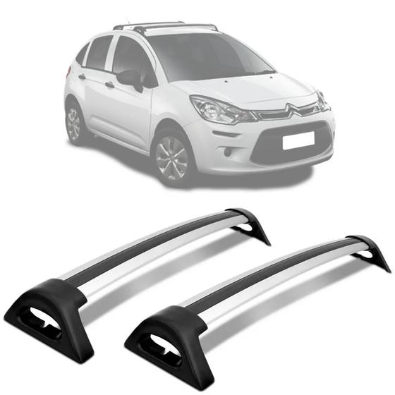 Rack De Teto Citroen C3 2013 a 2017 Alumínio Preto CT-5012 Prata CT ...