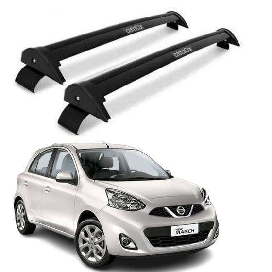 Rack De Teto Nissan March Preto 2011 á 2019 -CristalCar - Rack e ...