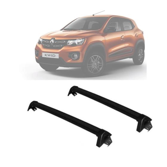 Rack De Teto Renault Kwid 2017 a 2021 Alumínio Preto RN-4020 Prata RM ...