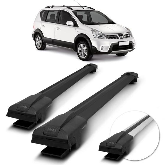 Rack de Teto Travessa Larga Livina X-Gear 2009 A 2022 Preto Prata 45Kg ...