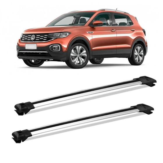 Rack de Teto Travessa T-Cross 2020 2021 Alumínio Prata Larga - Projecar ...