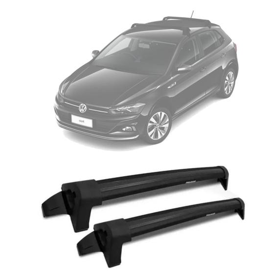 Rack De Teto Volkswagen Novo Polo 2017 a 2021 Alumínio Preto VW-158 ...