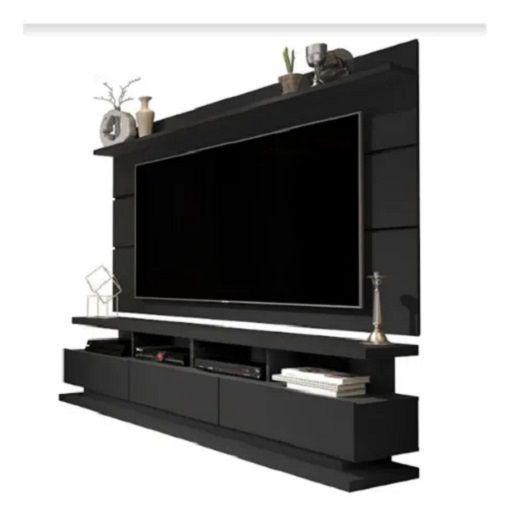 Rack e Painel Germai Vivare Tv 72 polegadas Black - Móveis Germai ...