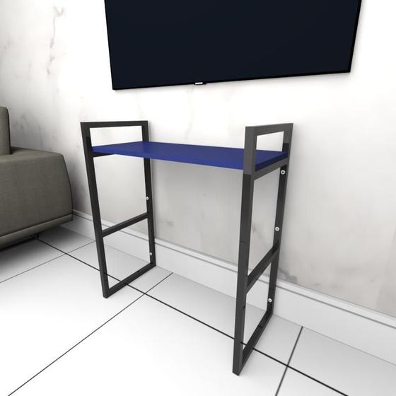 Rack Estilo Industrial Preto E Azul Escuro Ind15azrk - E-Nichos - Rack ...