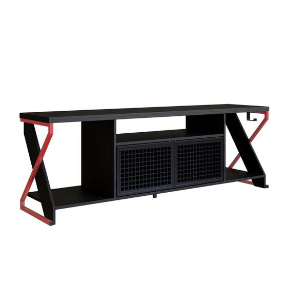 Rack Gamer Estilo Industrial para Tv até 60" com Iluminação em Led RGB ...