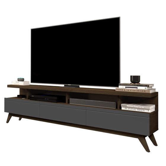 Rack Giga Vivare Wood 1.8 Cedro/Cinza TV até 72 polegadas - Giga Móveis ...