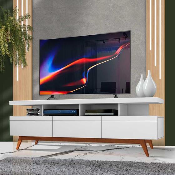 Rack Grande Para Sala Branco Acetinado Marrocos Shop JM - Rack ...