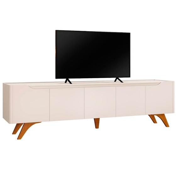 Rack Grécia em MDF/MDP com 4 Portas e 1 Gaveta Mavaular - Rack ...