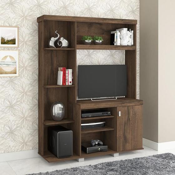 Rack Home Estante Para TV até 32 Polegadas 130cm Com Nichos Prateleira ...