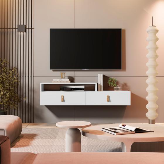 Rack Lion 0.90 Suspenso para sala ou quarto com 2 portas articuladas ...