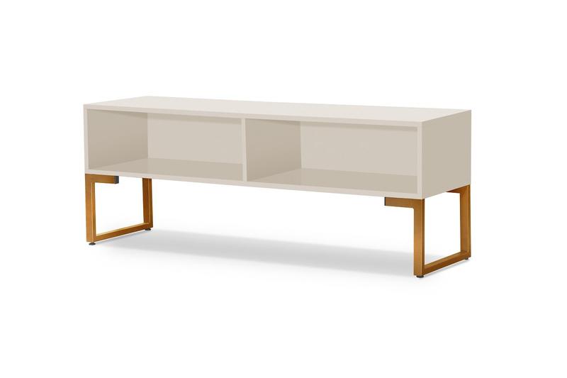 Rack Milão Estilo Industrial Pés de Ferro Bronze - Abra Móveis - Rack ...