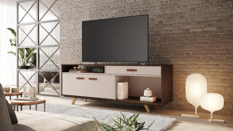 Rack Moderno Impar JCM Móveis 2 Portas e Gaveta Pé Palito - Rack ...