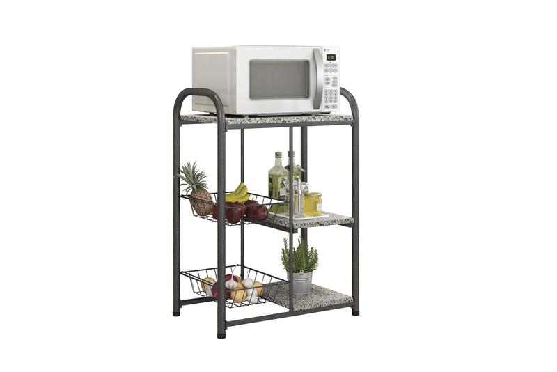 Rack Multiuso Aspen Grafite com Tampo Granito Fabone - Rack - Magazine ...