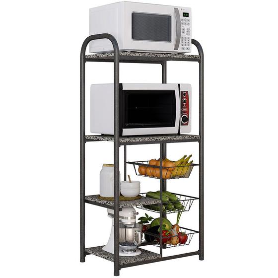 Rack Multiuso Dallas Fabone com Tampo em Granito - Rack - Magazine Luiza