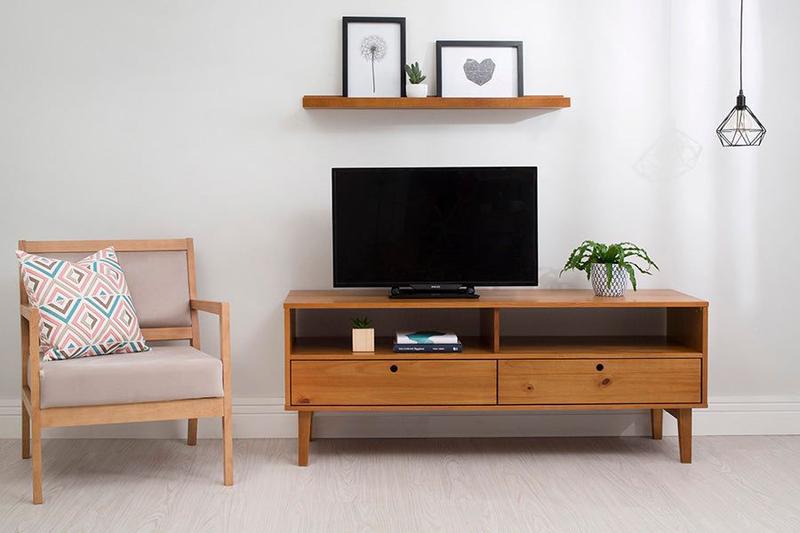 Rack para Sala TV de Madeira Charme Meu Móvel de Madeira - Doce de ...