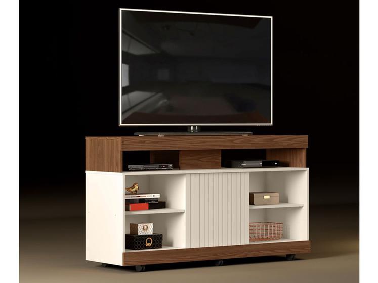 Rack para Tv 50" Lev 120 - Caiena - Creme - DJ Móveis - Rack - Magazine ...