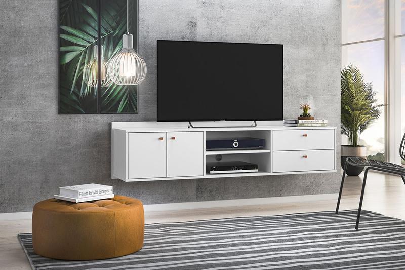 Rack para Tv 55 Polegadas Suspenso Torrens Branco Ac - OLIVAR MóVEIS ...