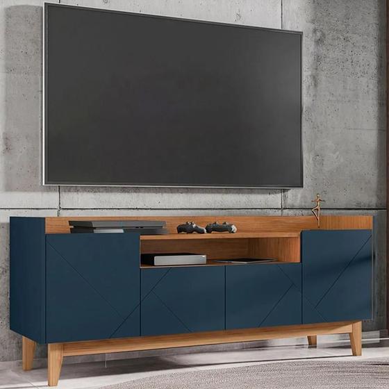Rack para tv 60 polegadas casa d adria azul cobalto/cedro - Village ...