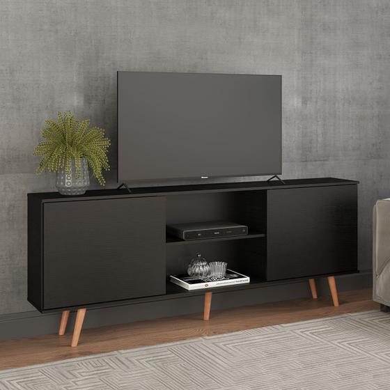 Rack para TV 65 Polegadas Valore Chic 180 x 79 Cm MDP Preto 0635 - Generic - Rack - Magazine Luiza