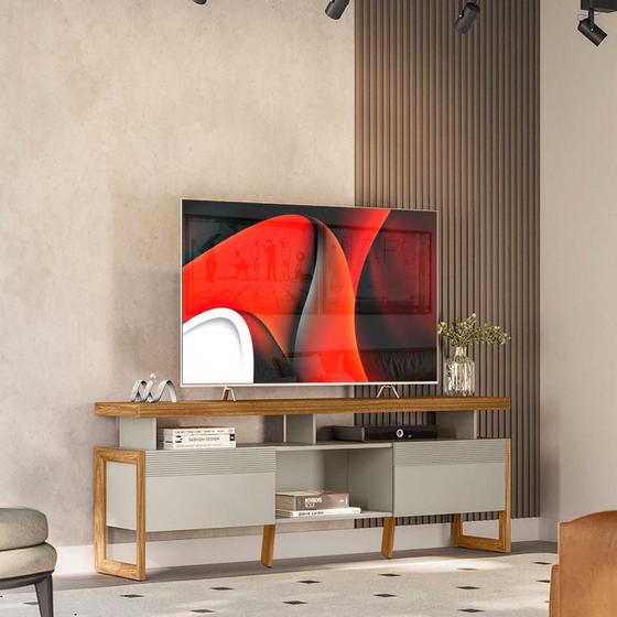 Rack para TV 70 polegadas com 2 portas de correr - Linea Brasil - Rack ...