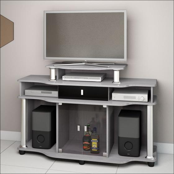 Rack para TV até 32 Polegadas Luxo 2022 JB Bechara Gris/Preto - Rack ...