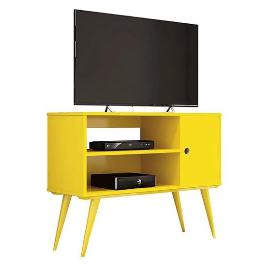 Rack para TV até 37 Polegadas 1 Porta Reale EDN Cor Amarelo - Estrela ...