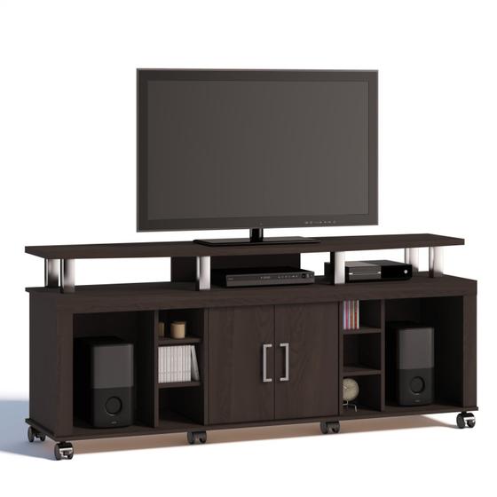Rack para TV até 50 Polegadas Mega New com Rodízio Imcal Castanho - Rack - Magazine Luiza