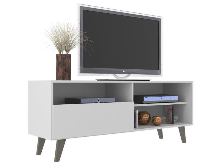 Rack para TV Até 55 Polegadas Detroit 1 Porta 1 Prateleira - Branco ...