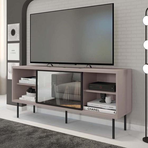 Rack para TV até 55 Polegadas Industrial 136cm em BP Porta Reflecta Multiverso - Caemmun - Rack ...