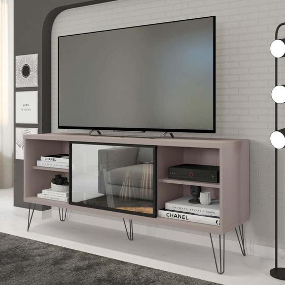 Rack para TV até 55 Polegadas Industrial Retrô 136cm em BP Porta ...