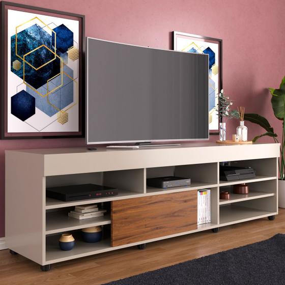 Rack Para Tv Até 55 Polegadas Live 1 Porta Off White/seda - Panorama ...