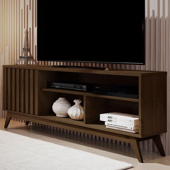 Rack Para Tv Até 55 Polegadas Malbec Wood Retrô 1 Porta 1 Prataleira Cedro - Giga Móveis - Rack ...