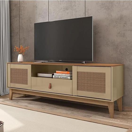 Rack para tv até 60 polegadas esmeralda casa d champagne/cedro ...