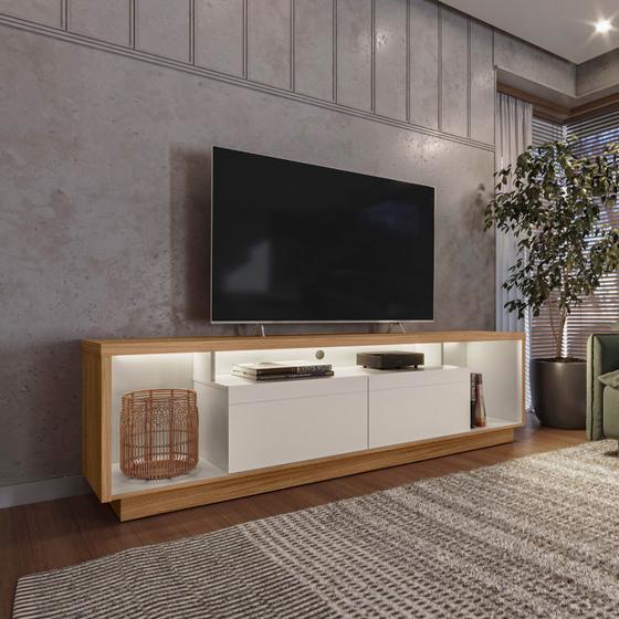 Rack para TV até 75 Polegadas 2 Portas 181cm Fita de LED Cronos CabeCasa MadeiraMadeira - Rack ...