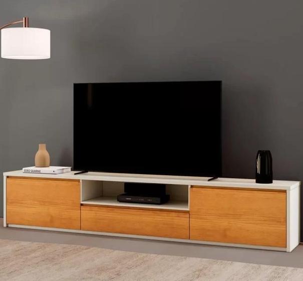 Rack Para Tv Até 75 Polegadas 3 Gavetas 2,36cm Piazza Off White ...