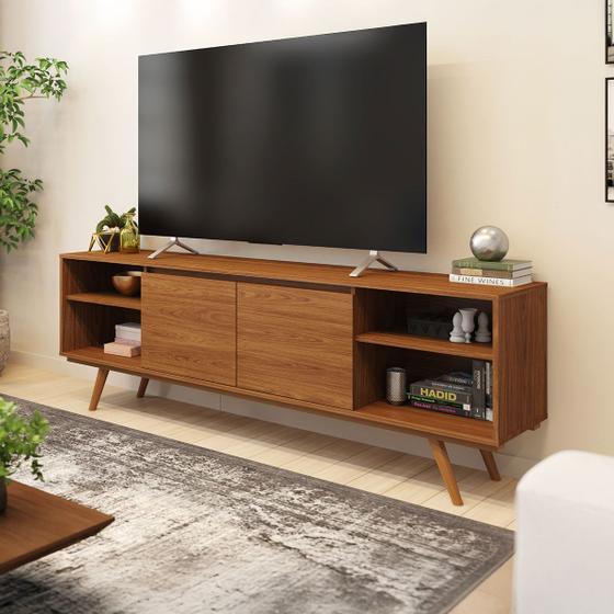 Rack para TV Até 75 Polegadas Colombia 2 Porta Jatoba - Pnr Móveis ...