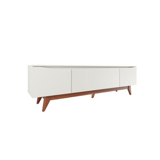 Rack para TV até 75 Polegadas Flynt Off White e Natural 184 cm - Modern ...