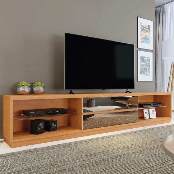 Rack Para Tv Até 75 Polegadas Malbec 2 Gavetas Com Espelho Naturalle ...