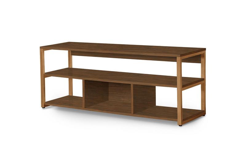 Rack Para Tv Retrô Estilo Industrial Com Pés De Ferro Imbuia / Bronze ...