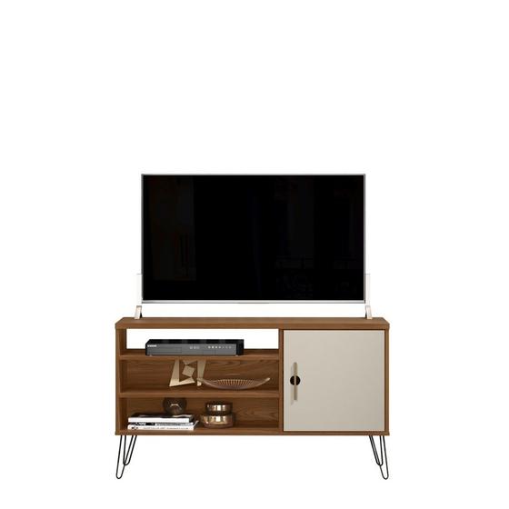 Rack Paraty para Tv atA 50 com 1 Porta de Abrir com Puxador MetAlico e ...